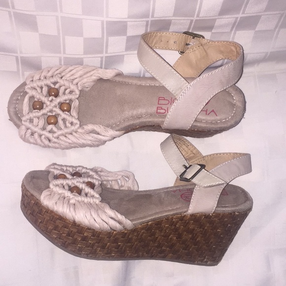 Big Buddha | Shoes | Big Buddha Macrame Espadrille Platform Wedge 95 ...